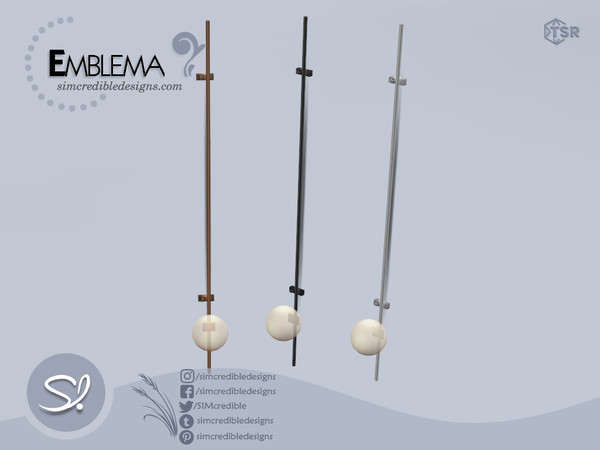 The Sims Resource - Emblema Wall Lamp 1