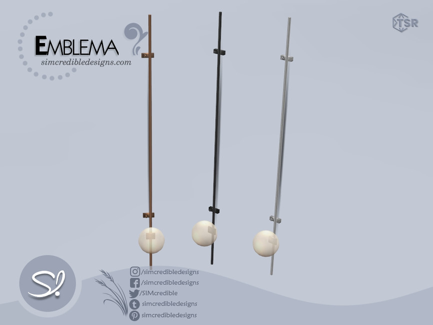 The Sims Resource - Emblema Wall Lamp 1