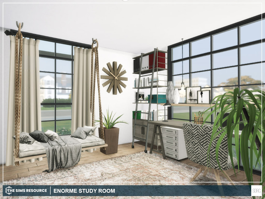 The Sims Resource - Enorme Study Room - CC TSR