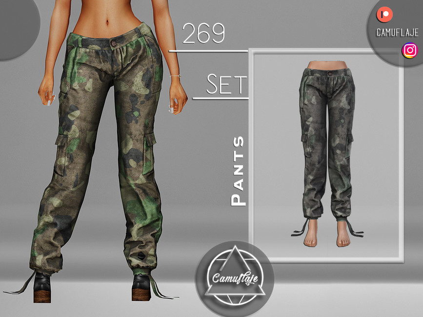 The Sims Resource - SET 269 - Camouflage Pants