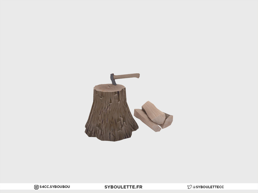 The Sims Resource - Advent 2022 - Wood chopping trunk