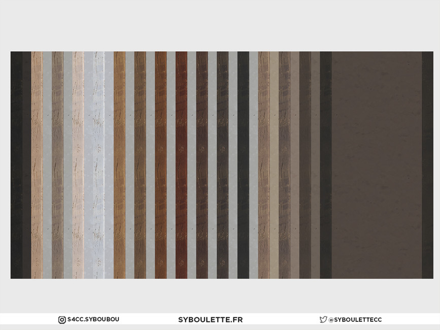 The Sims Resource - Advent 2022 - Wood panel plaster beam