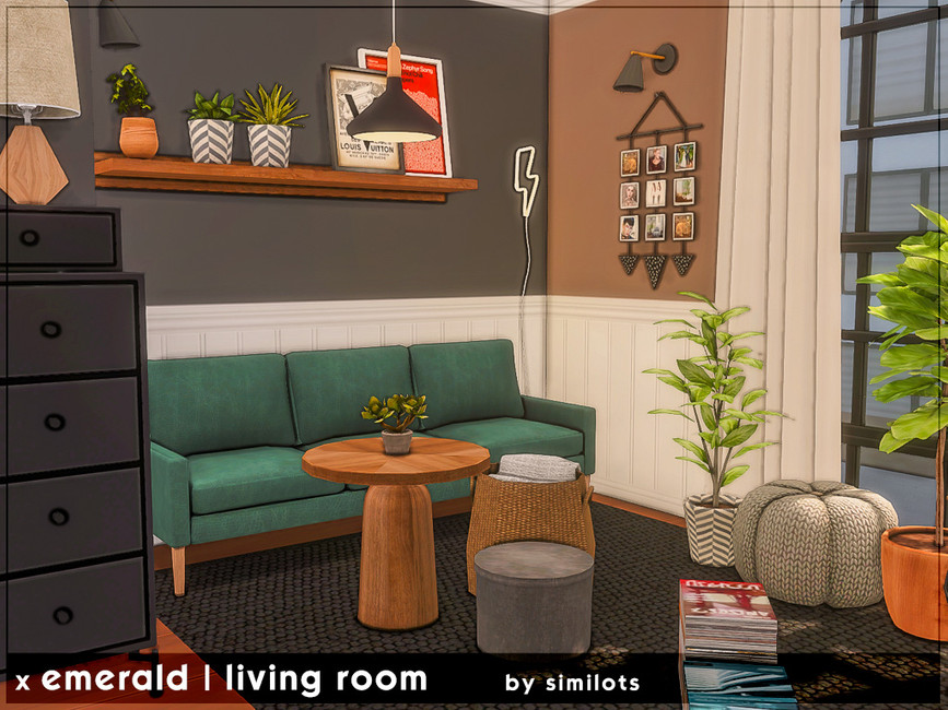 The Sims Resource - Emerald | living room | TSR only CC