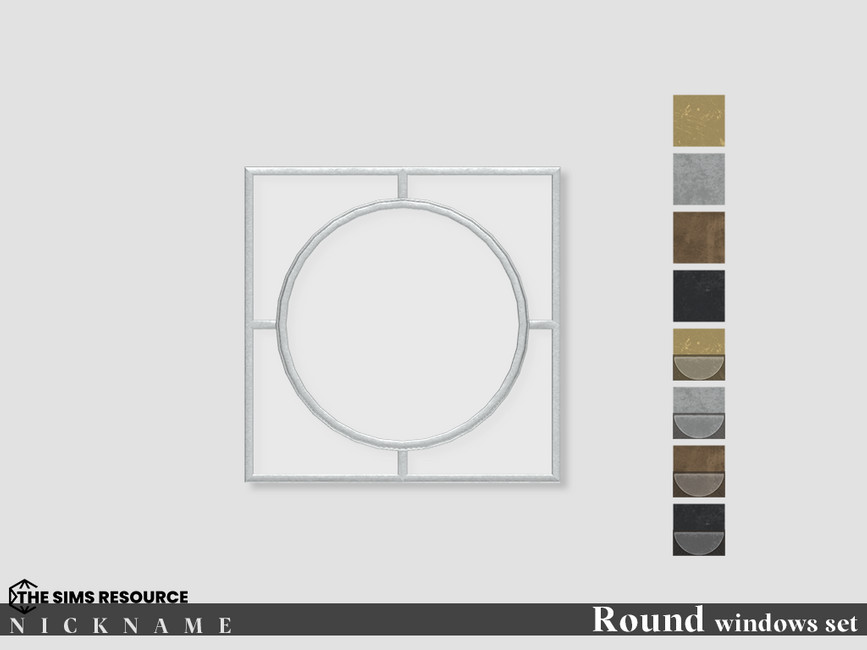 The Sims Resource - Round windows set_Skylight 2x2