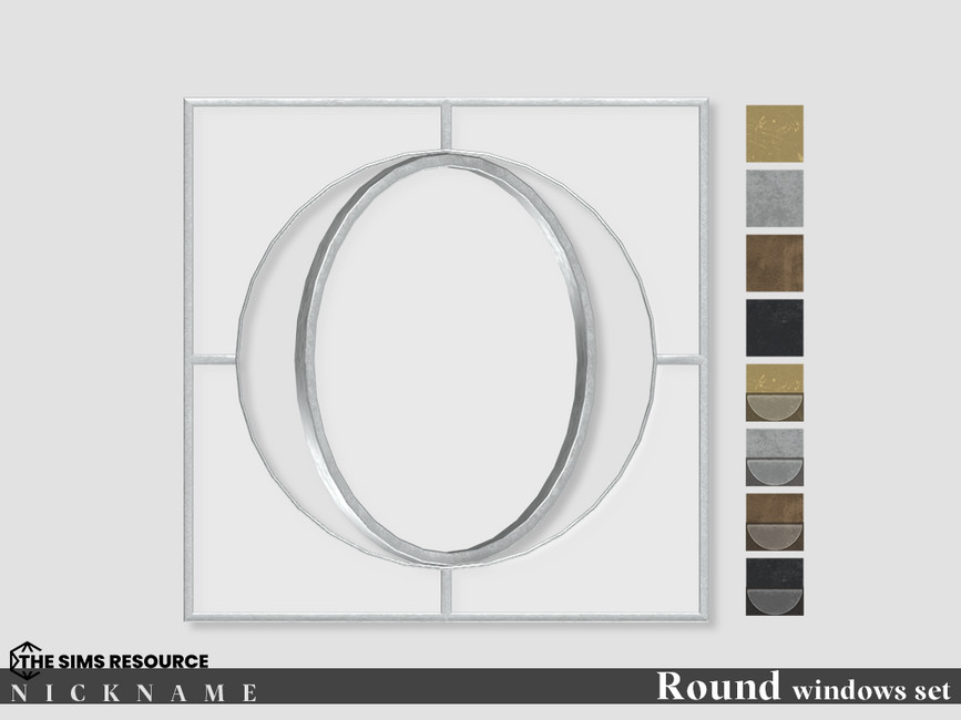 The Sims Resource - Round windows set_Skylight open 3x3