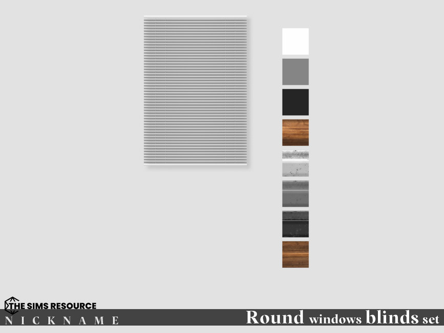 The Sims Resource - Round windows blinds set_V1 2x3