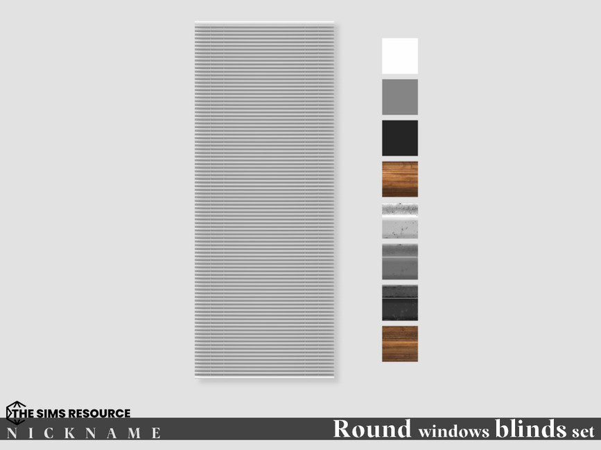 The Sims Resource - Round windows blinds set_V1 2x5