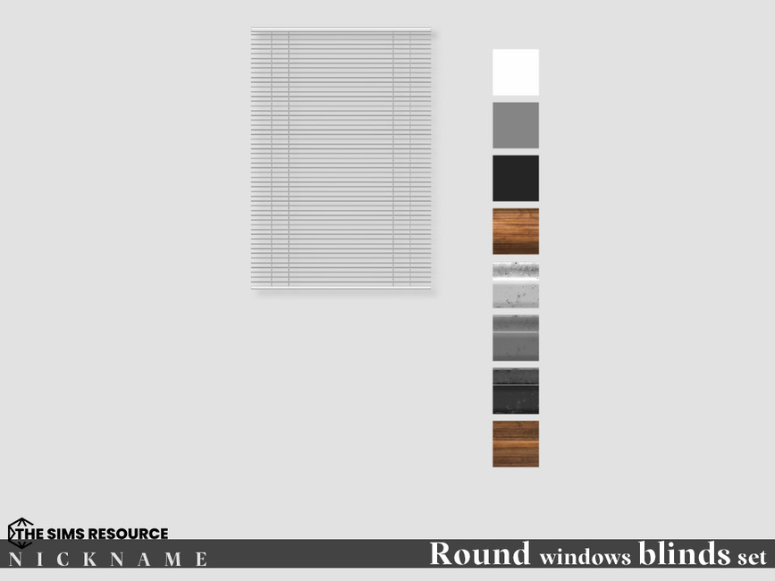 The Sims Resource - Round windows blinds set_V2 2x3