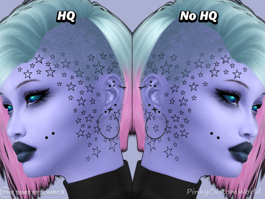 The Sims Resource | Face Tattoo N5 - Cammy V1 (Tattoo)
