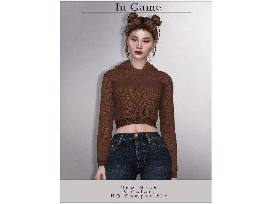 The Sims Resource - Knit Sweater T-406