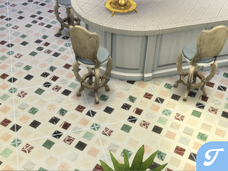 The Sims Resource - Marble Mosaic Tile Floor