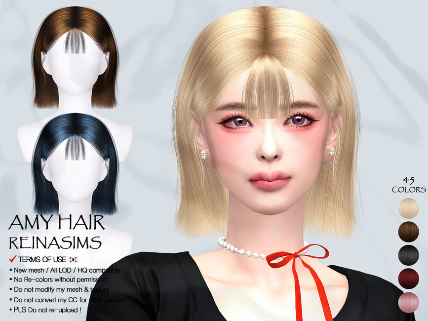 The Sims Resource - 64 Amy hair