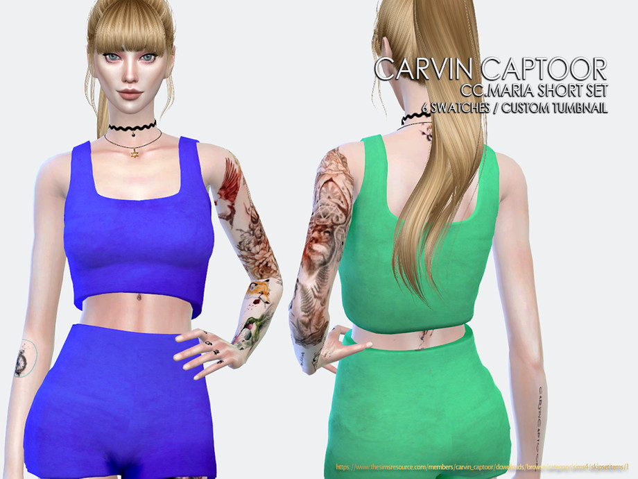 The Sims Resource | CC.Maria Short Set