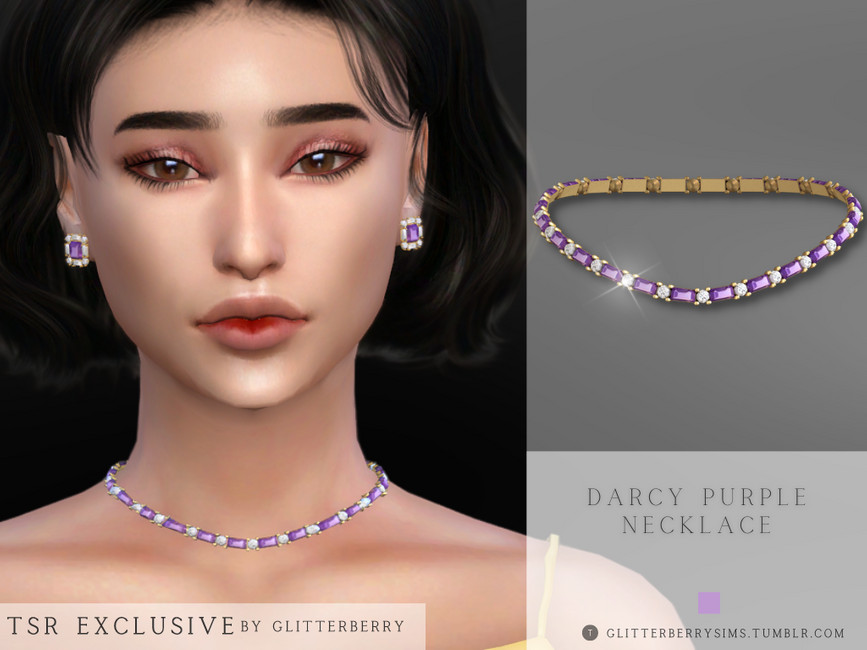 The Sims Resource - Darcy Purple Necklace