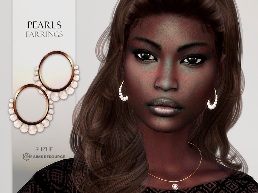 The Sims Resource - Pearls Earrings