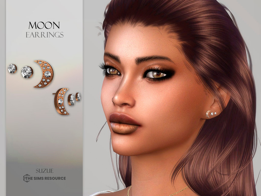 The Sims Resource - Moon Earrings