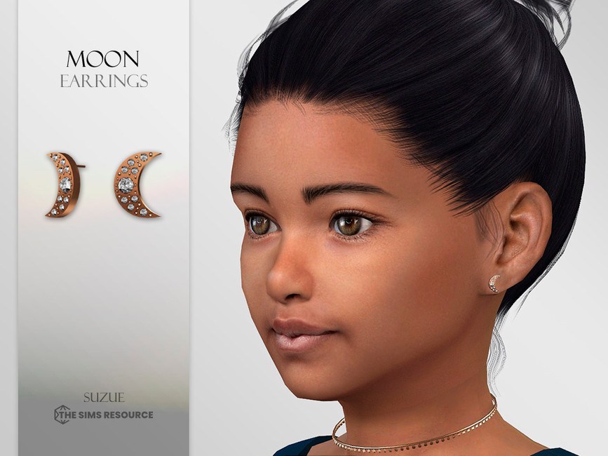 The Sims Resource - Moon Earrings Child