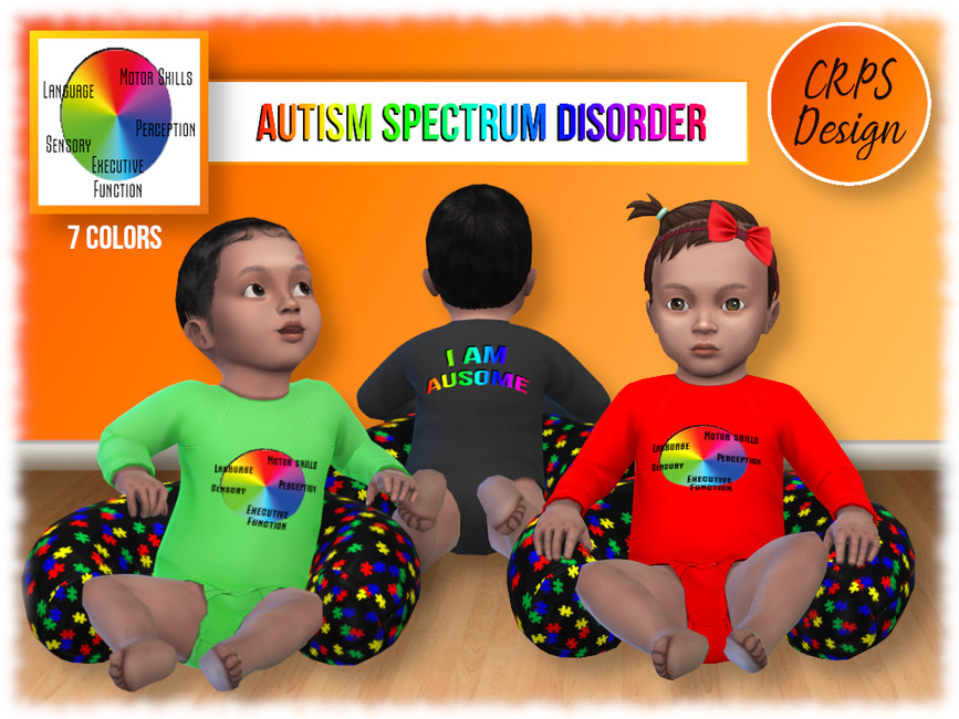 The Sims Resource - Autism spectrum onesie
