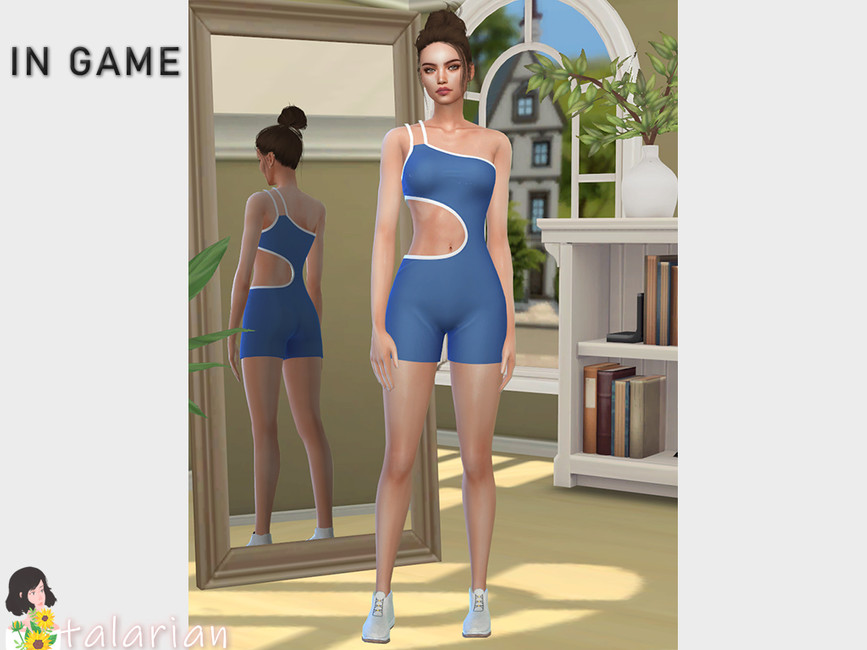 The Sims Resource - Arya One Shoulder Romper