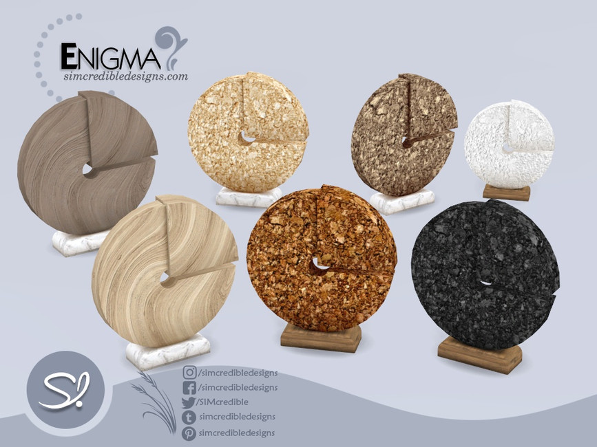 The Sims Resource - Enigma Stylish C Letter Sculpture