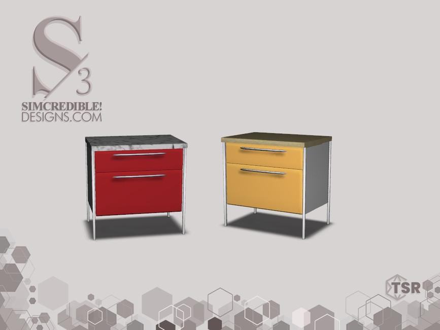 The Sims Resource - Brilhantina Counter with Drawers