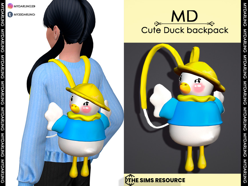 The Sims Resource - Cute Duck backpack Child
