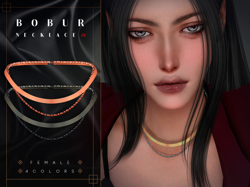 The Sims Resource - Double Necklace with Beads