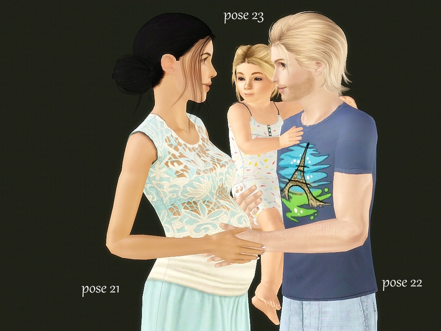 The Sims Resource - Pregnancy Portraits and Family Moments