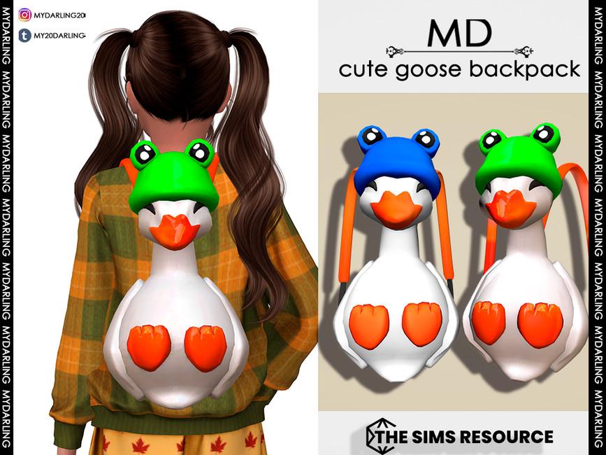 The Sims Resource - cute goose backpack Child