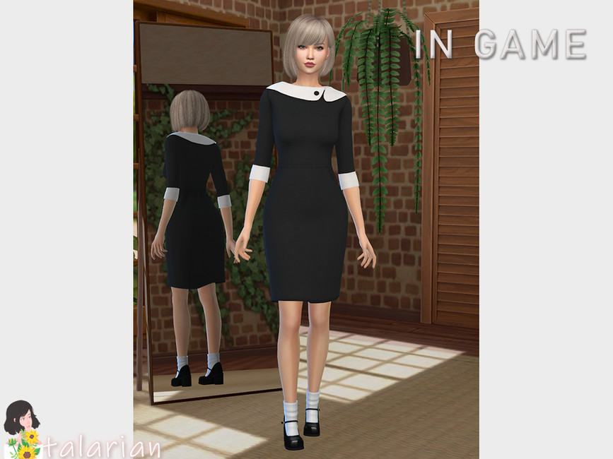 The Sims Resource - Elizabeth Classic dress with a collar