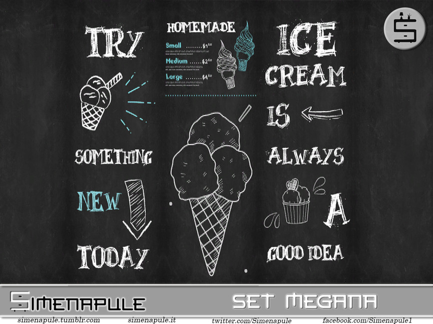 The Sims Resource - Ice Cream Shop Megana - Wall
