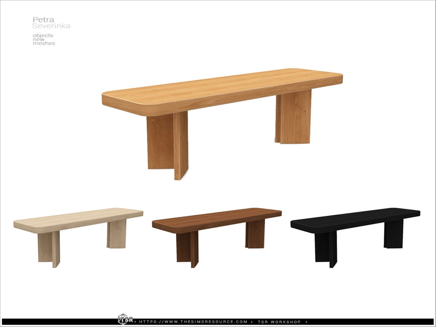 The Sims Resource - Petra - dining table long