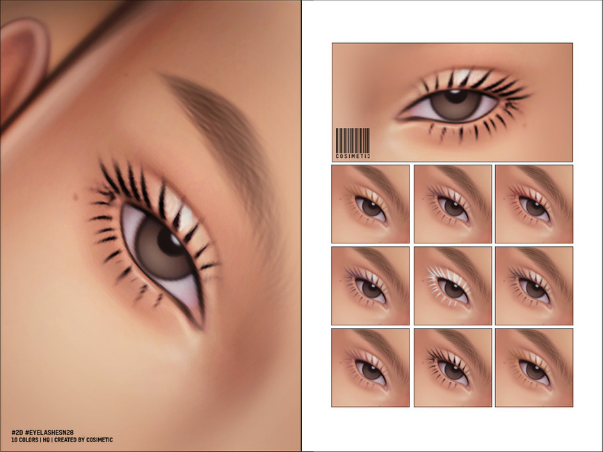 The Sims Resource - Maxis Match 2D Eyelashes | N28