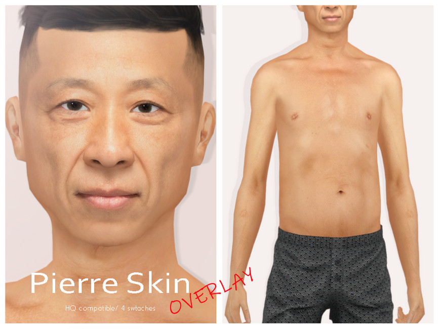 The Sims Resource - [Patreon] Pierre Skin Overlay