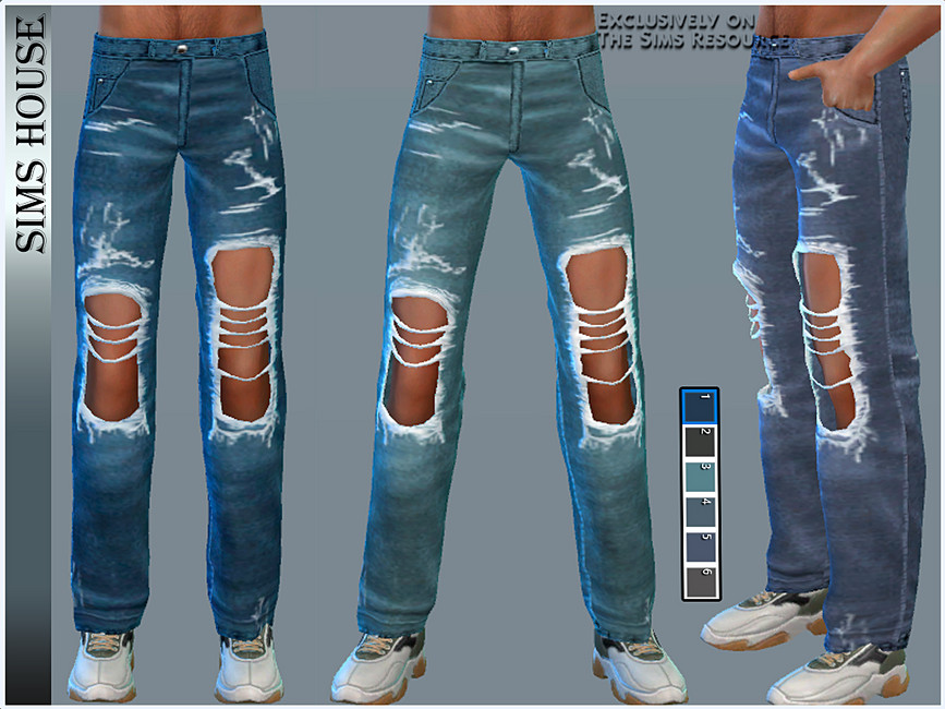 The Sims Resource - MEN'S Ripped Jeans