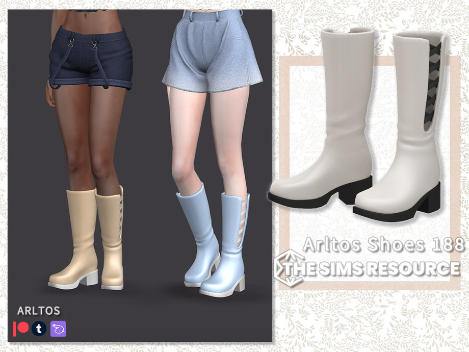 The Sims Resource | Boots with cross decorations / 188