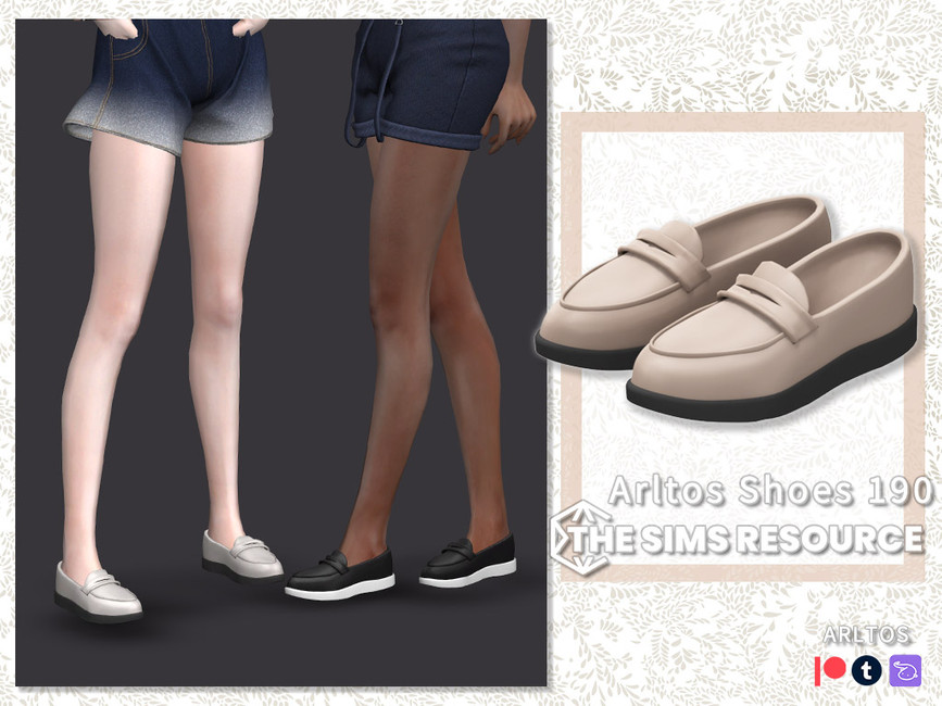 The Sims Resource - Thick bottom loafers / 190