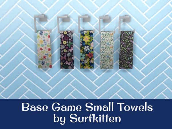 The Sims Resource - Small Towel Rack in Floral Patterns