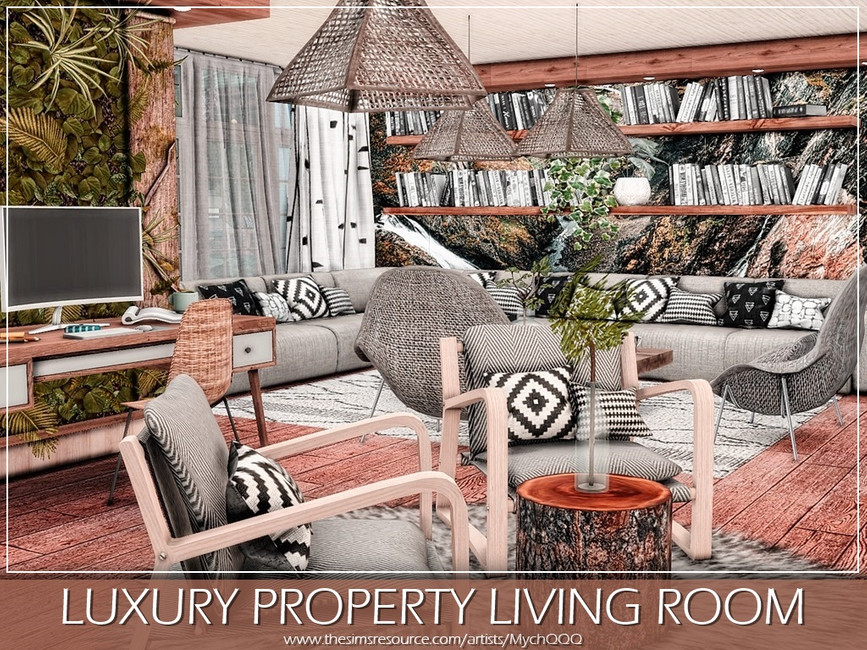 The Sims Resource - Luxury Property Living Room