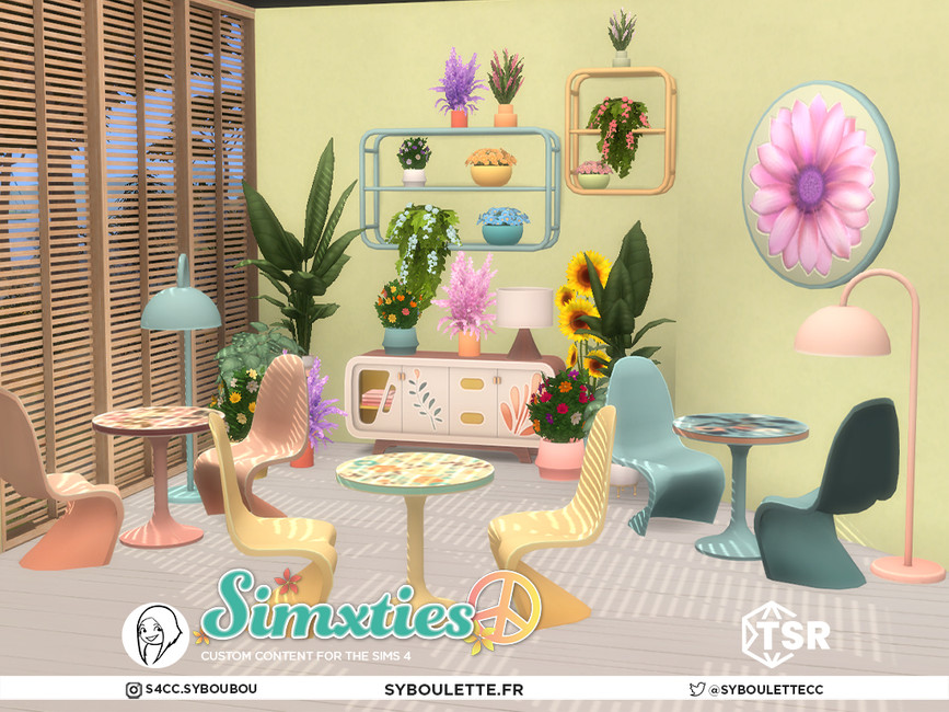 The Sims Resource - Simxties - Flower power - part 2: Furnitures
