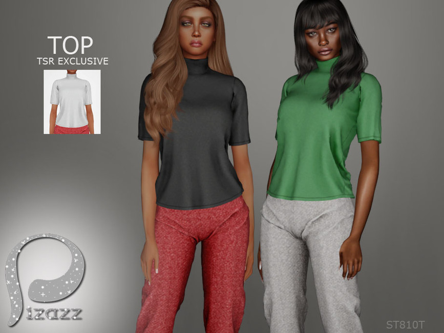 The Sims Resource - Turtle neck cotton top