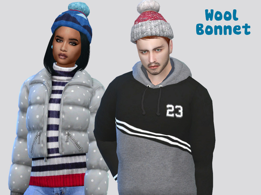 The Sims Resource - Wool Bonnet Adults