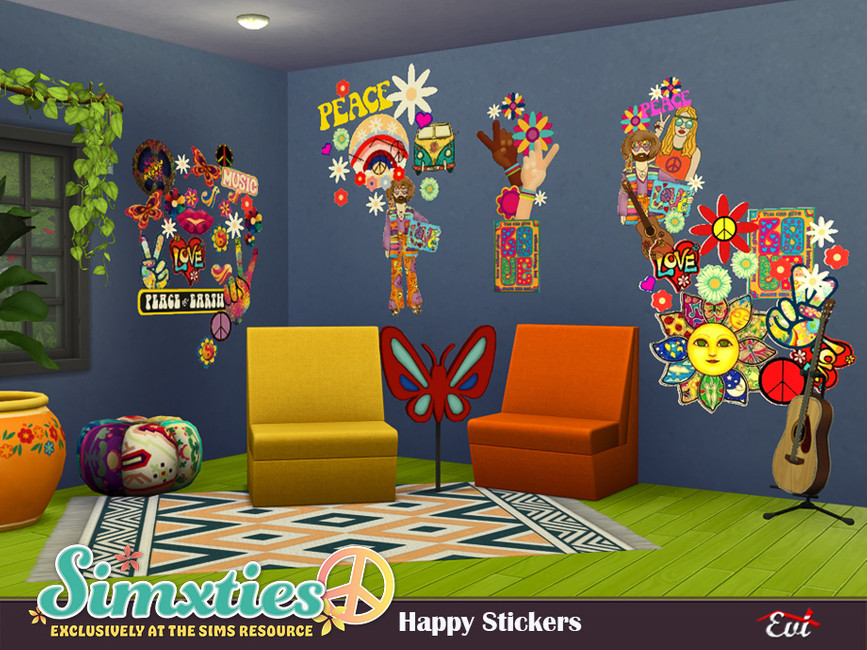 The Sims Resource - simxties-Happy Stickers