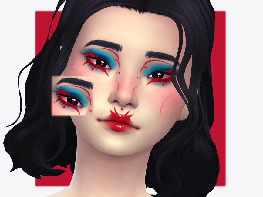 The Sims Resource - Blood Lily Eyeliner