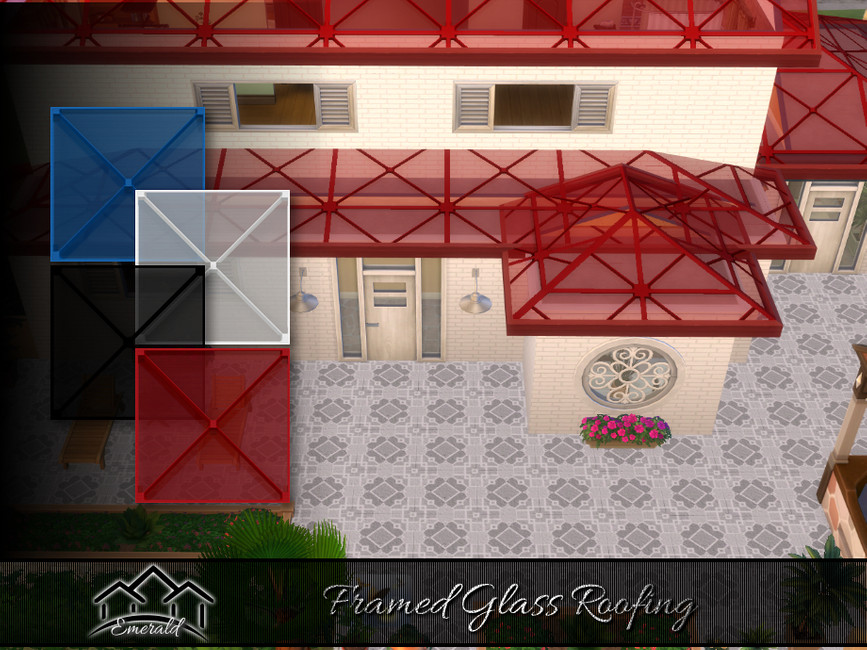 The Sims Resource - Framed Glass Roofing