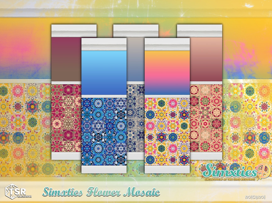 The Sims Resource - Simxties Flower Mosaic