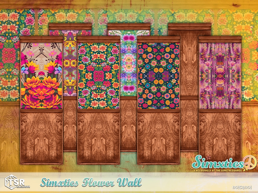 The Sims Resource - Simxties Flower Wall