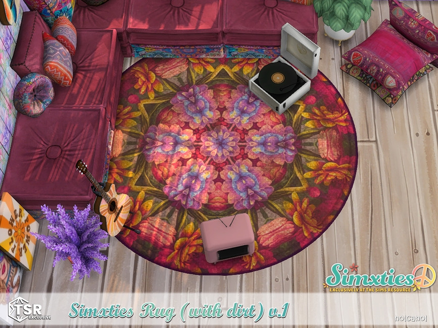 The Sims Resource - Simxties Rug (with dirt) SET