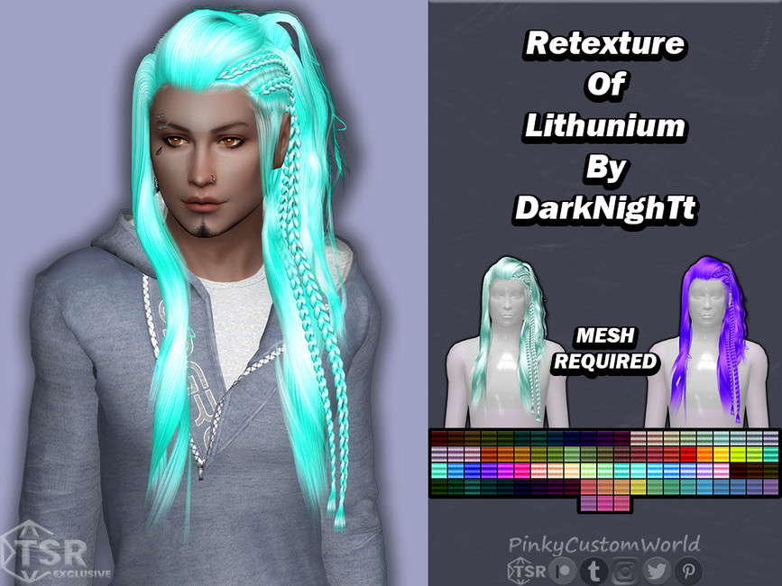 The Sims Resource - Retexture of Lithunium hair by DarkNighTt