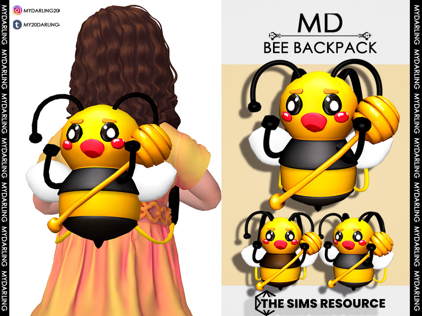 The Sims Resource - BEE BACKPACK TODDLER